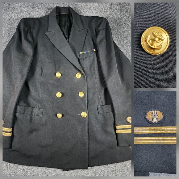 Jackets & Coats | Vtg Us Navy Officer Dress Uniform Boston Uniform Co ...